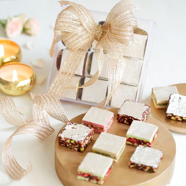 Sandwich Barfi Gift Box: Gift/Send Addons Gifts Online JVS1301814 |IGP.com