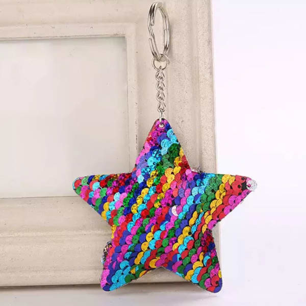 Buy/Send Sequin Keychain Rainbow Star Online | IGP | JVS1267239