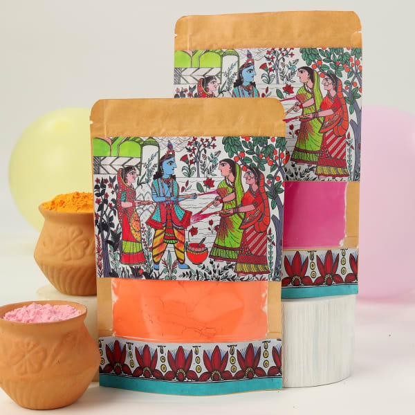 Buy/Send Set of 2 Gulal pouch Online | IGP | JVS1203886