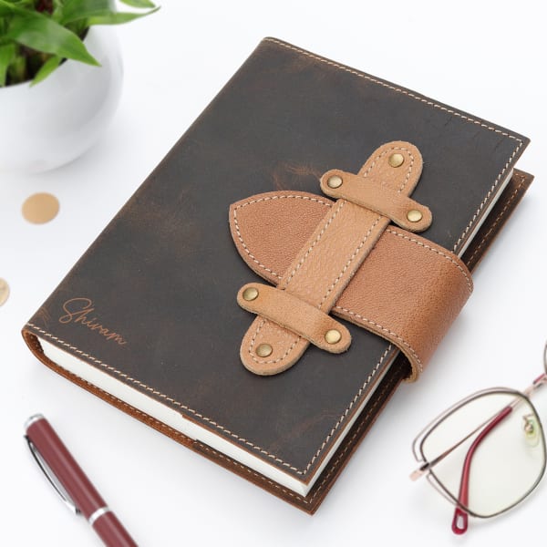 Buy/Send Signature Statement Personalized Leather Diary Online | IGP ...