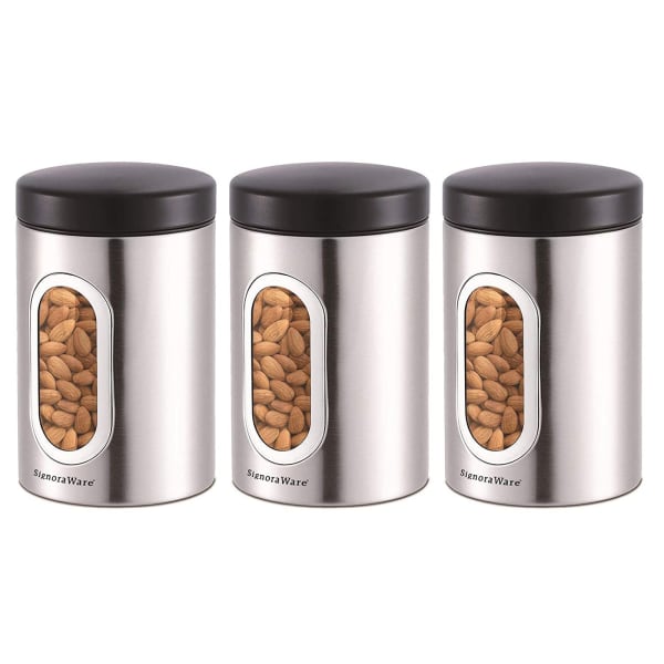 Buy/Send Signoraware Modular Steel Round Window Container Matt Finish ...