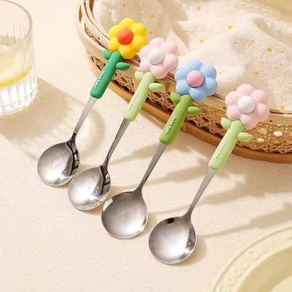 Buy/Send Stainless Steel Spoon - Daisy - Assorted - Set Of 2 Online | IGP | JVS1278768