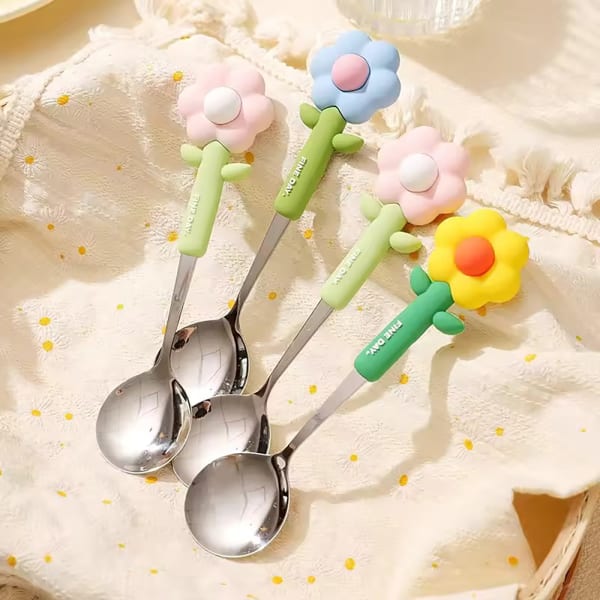 Buy/Send Stainless Steel Spoon - Daisy - Assorted - Single Piece Online ...