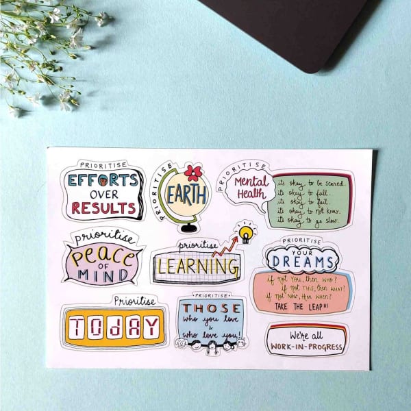 Buy/Send Stickers Set Priorities Online | IGP | JVS1232196