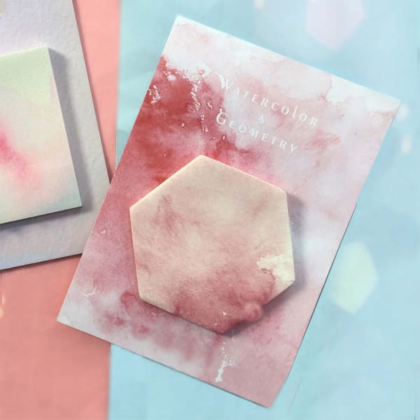 Buy/Send Sticky Notes - Hexagon Watercolour Online | IGP | JVS1267238