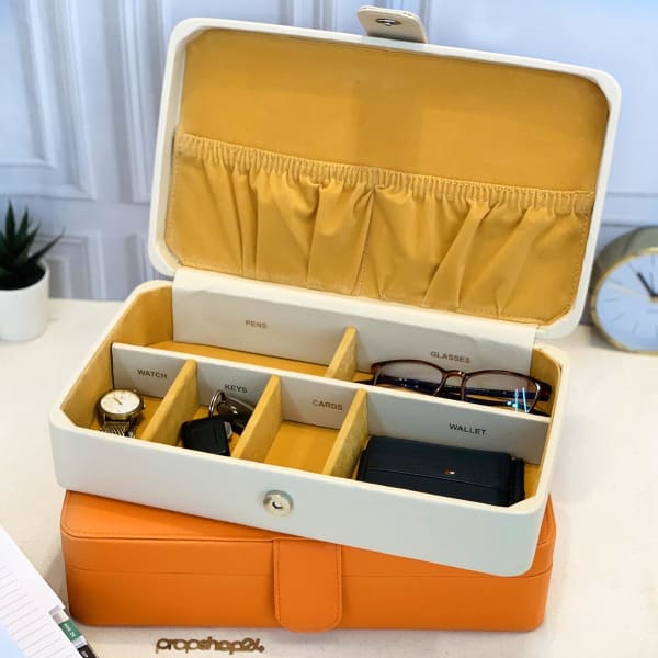 Buy/Send Storage Box 6 Compartments Leather Single Piece Online | IGP ...