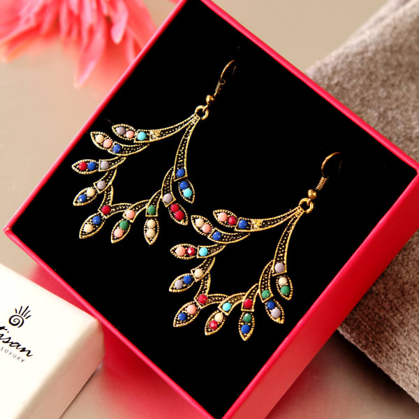 Stylish Multi color Earrings: Gift/Send Jewellery Gifts Online ...