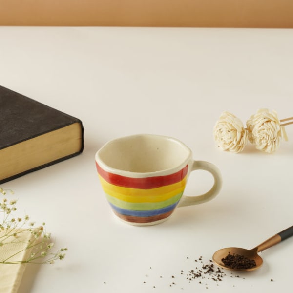 Buy/Send Tea Cups Bohemic Rainbow Set Of 4 Online | IGP | JVS1232836
