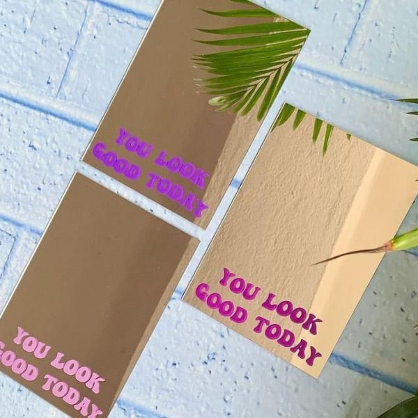 Buy/Send Text A4 Mirror - You Look Good Today - Single Piece Online ...