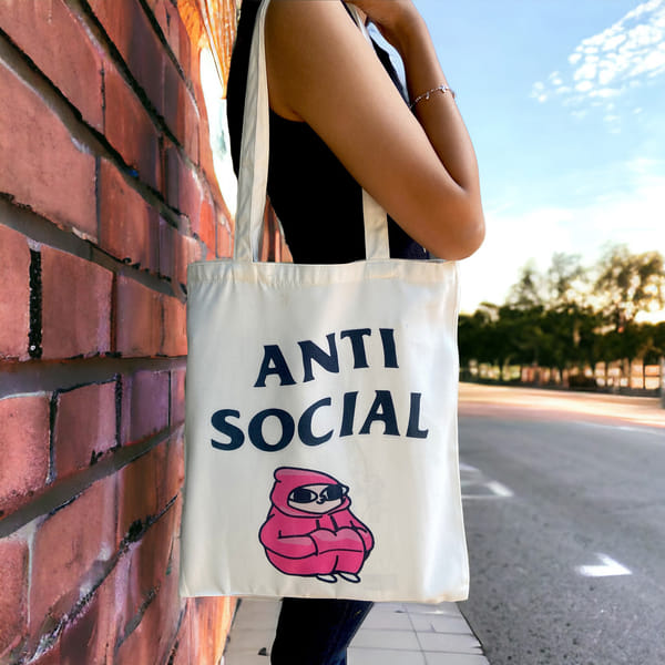 Buy/Send Tote Bag - Anti Social - Assorted - Single Piece Online | IGP ...