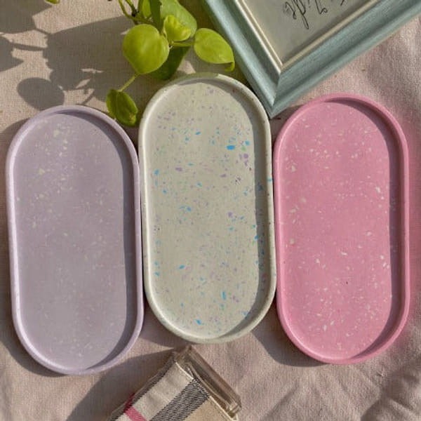 Buy/Send Trinket Dish Oval Terrazzo Single Piece Online | IGP | JVS1218533