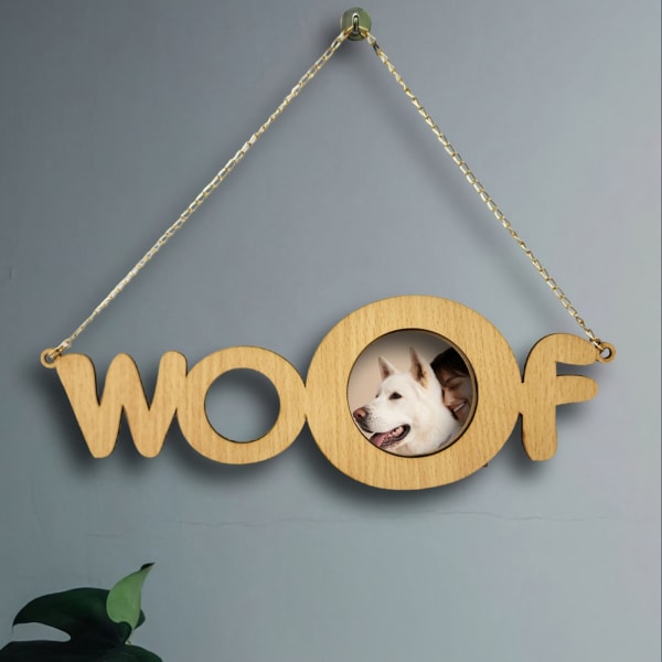 Buy/Send Woof Photo Frame Beach Wood Online | IGP | JVS1267150