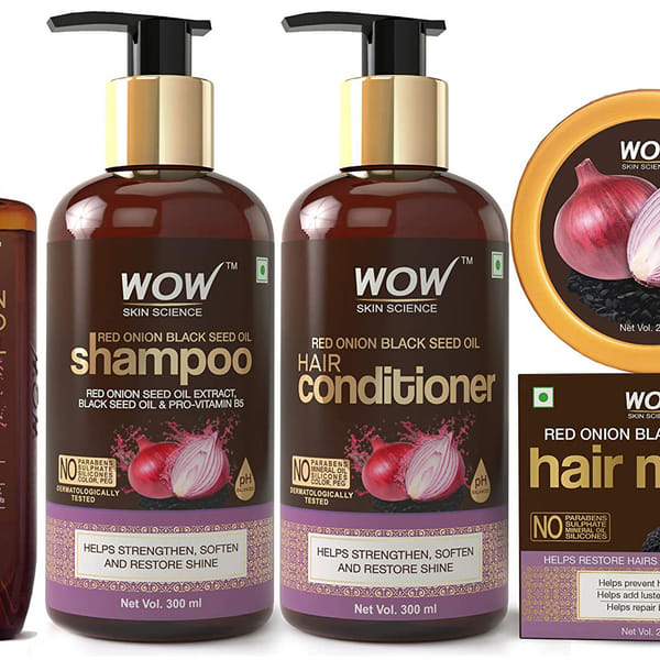 Buy/Send WOW Skin Science Onion Black Seed Oil Hair Care Ultimate 4 Kit ...