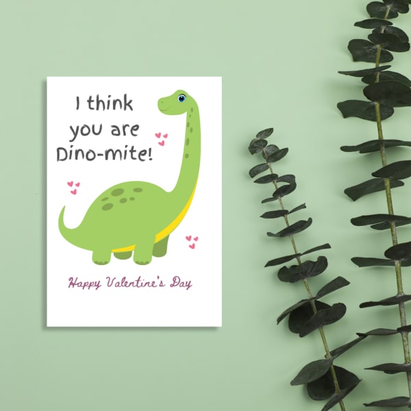 Buy/Send You Are Dino-Mite - Valentine's Day Greeting Card - Single ...