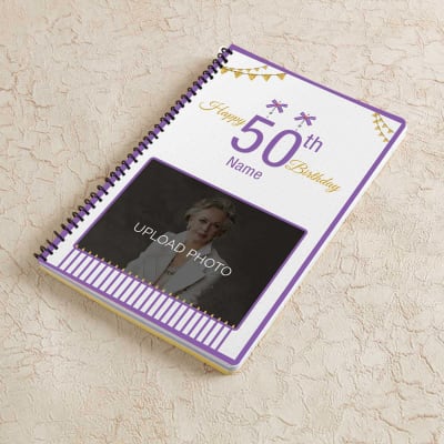 Buy/Send 50th Birthday Personalized Notebook Online | IGP | J11009809