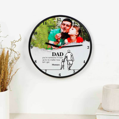 Buy/Send Adorable Dad Personalized Round Wall Clock Online | IGP ...