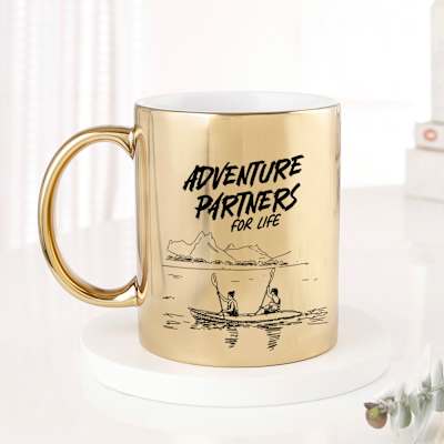Buy/Send Adventure Partners For Life Personalized Metallic Mug - Gold ...