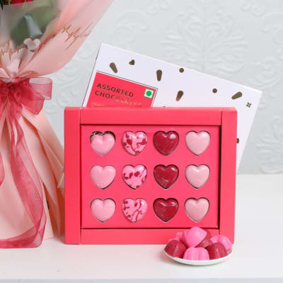 Buy/Send Assorted Heart Chocolate Box Online | IGP | JVS1274124
