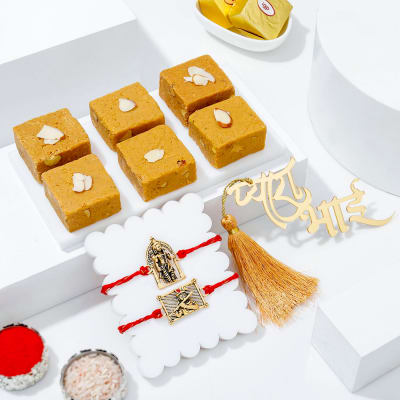 Buy/Send Auspicious Lord Ram And Krishna Rakhi Combo - Set Of 2 Online ...
