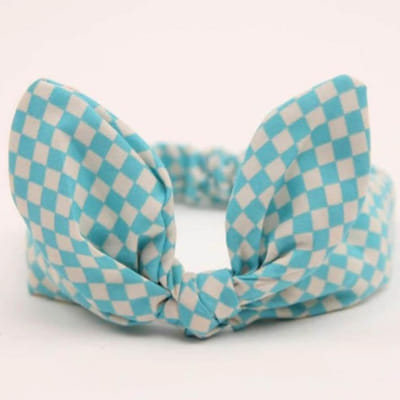 Buy/Send Baby Headband - Rabbit Ear Knot - Green Checks Online | IGP ...
