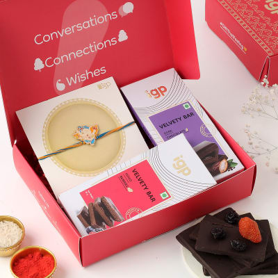 Bal Ganesha Kids Rakhi Gift Box Yellow & Blue by IGP Box : Gift/Send ...