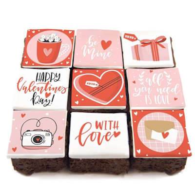 Buy/Send Be Mine Chocolate Fudge Brownie Set Of 9 Online | IGP | JVS1399281