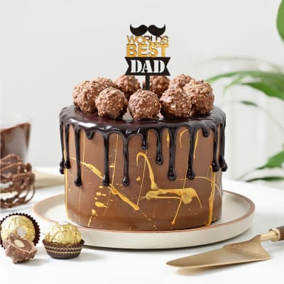 Buy/Send Best Dad Chocolate Ganache Cake (Half Kg) Online | IGP ...