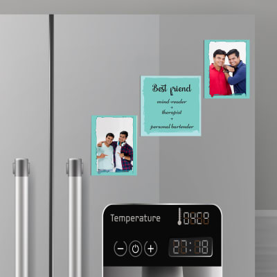 Best Friend Personalized Fridge Magnets Set of 3 : Gift/Send Home Gifts ...