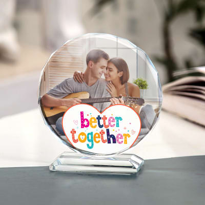Buy/Send Better Together Personalized Crystal Photo Stand Online | IGP ...