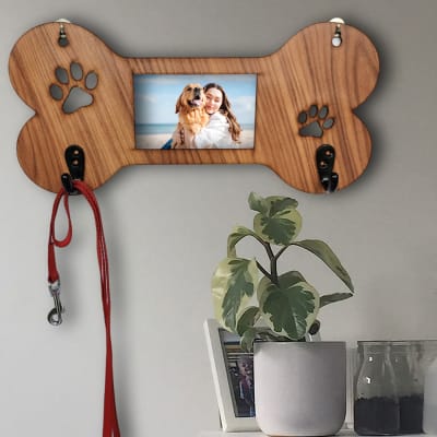 Buy/Send Big Bone Leash Holder Photo Frame Light Cherry Wood Online ...