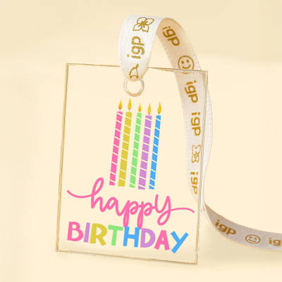 Buy/Send Birthday Acrylic Gift Tag Online | IGP | JVS1417558