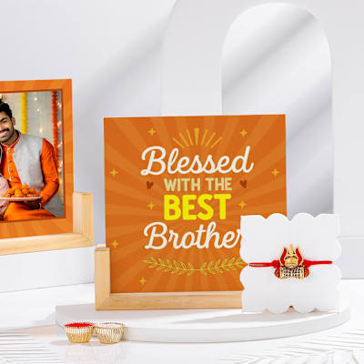 Buy/Send Blessed Brother Personalized Rakhi Gift Combo Online | IGP ...