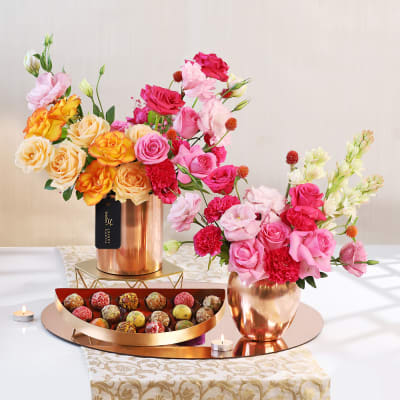 Blooms of Prosperity: Gift/Send Interflora Gifts Online JVS1189548 |IGP.com