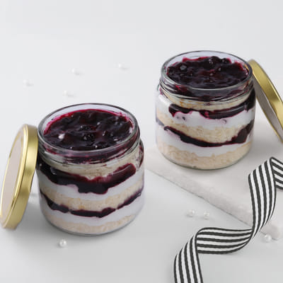 Buy/Send Blueberry Bliss Jar Cakes (Set of 2) Online | IGP | JVS1186468