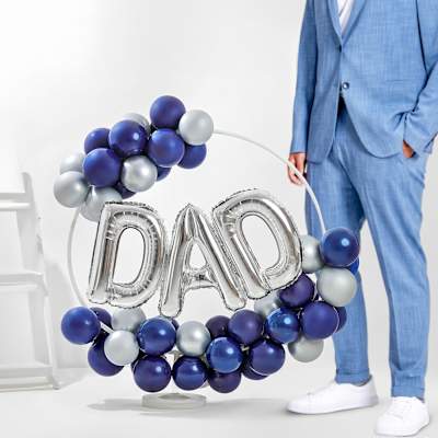 Buy/Send Bold And Blue Balloon Hoop Arrangement For Dad Online | IGP ...