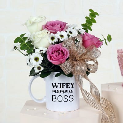 Buy/Send Boss Lady Blooms In Mug Online | IGP | JVS1204128