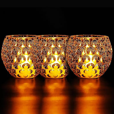 Buy/Send Bowl-Shaped Tea Light - Battery Operated - Set Of 4 Online ...
