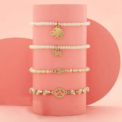 Buy/Send Bracelets Beads Set of 4 Online | IGP | JVS1232904