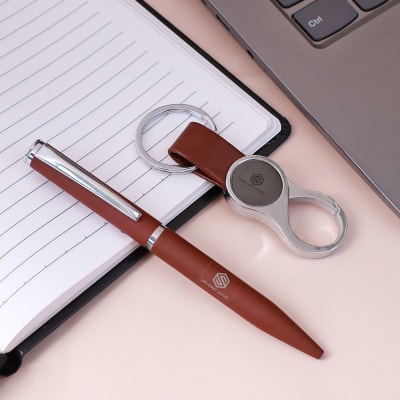 Buy/Send Brown Metal Ball Pen Brown Hook Keychain Online | IGP | JVS1197066