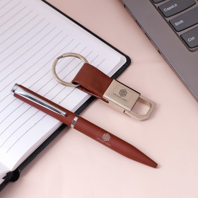 Buy/Send Brown Metal Keychain with Ball Pen Online | IGP | JVS1197248