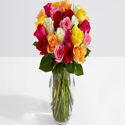 Bunch of 24 Mix Roses: Gift/Send USA Gifts Online US1069001 |IGP.com