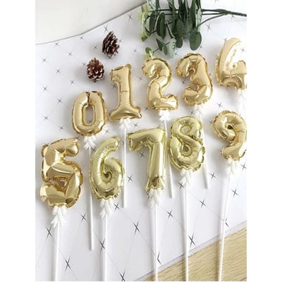 Buy/Send Cake Topper Foil Balloon Golden Single Piece Online | IGP ...
