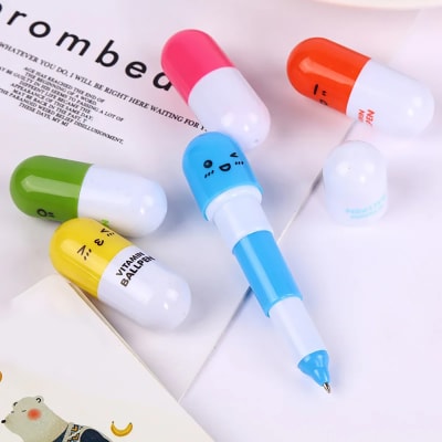 Buy/Send Capsule-Shaped Ballpoint Pen - Assorted - Set Of 3 Online ...