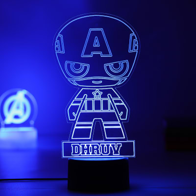 Buy/Send Captain America Personalized LED Lamp Online | IGP | JVS1204681