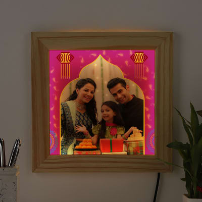 Buy/Send Cheerful Diwali Personalized Wooden Photo Frame Online | IGP ...