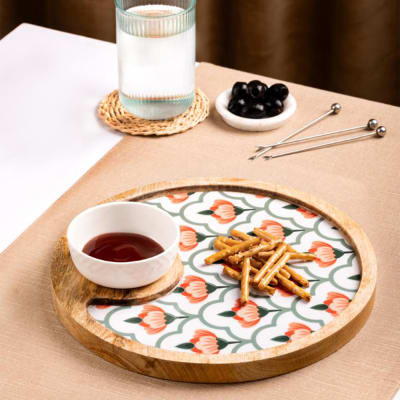 Buy/Send Chip And Dip Platter - Round - Iris - Single Piece Online | IGP | JVS1285216