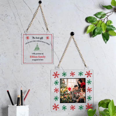 Christmas Family Personalized Photo Frames Set of 2 : Gift/Send Home ...