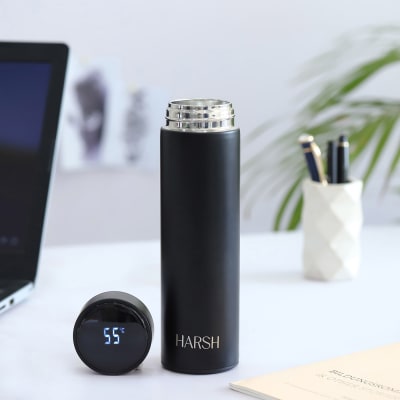 Buy/Send Classic Look Personalized Temperature Bottle With LED Display ...