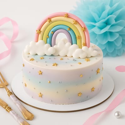 Buy/Send Cloud And Rainbow Cake (3kg) Online | IGP | JVS1424299