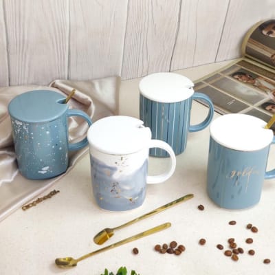 Buy/Send Coffee Mug Powder Blue Ceramic 300ml Single Piece Online | IGP ...